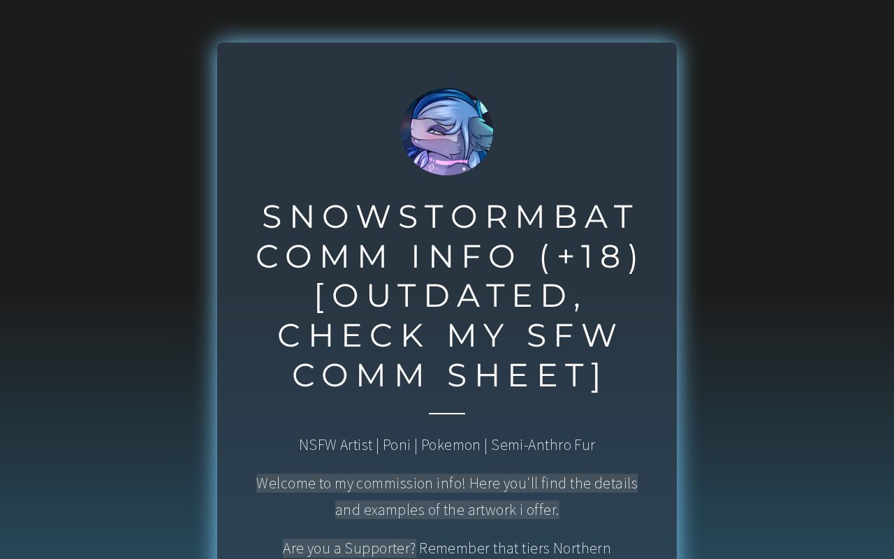 Snowstormbat's cummission info